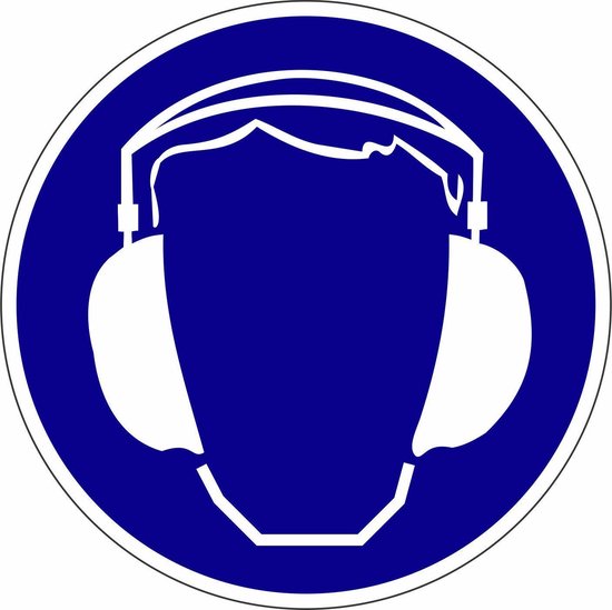 2x Pictogramme Autocollant Protection auditive Obligatoire 20 cm | bol.com