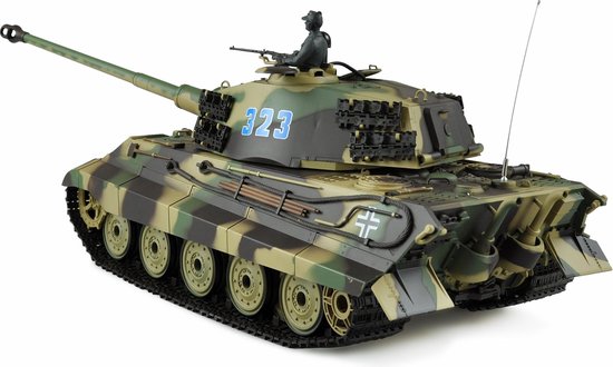 RC tank Kingtiger met Henschel koepel 2.4GHZ IR/BB V7.0 met rook en ...