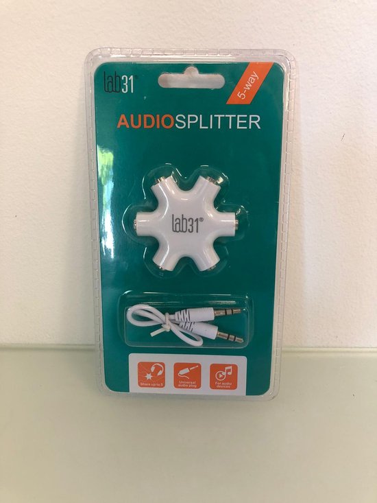 Lab31 audio splitter wit - één stuk | bol