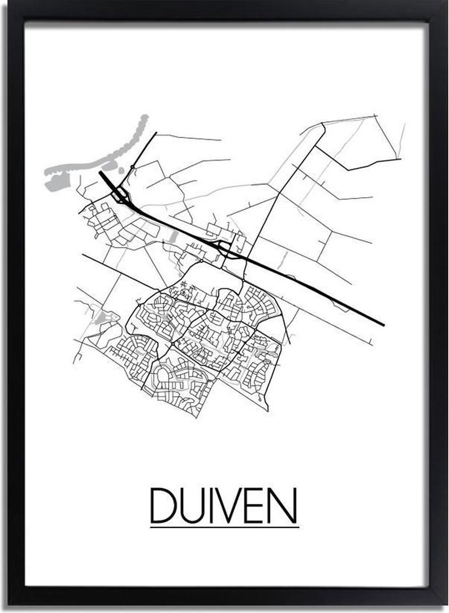 DesignClaud Duiven Map poster A3 poster (29,7x42 cm) | bol.com