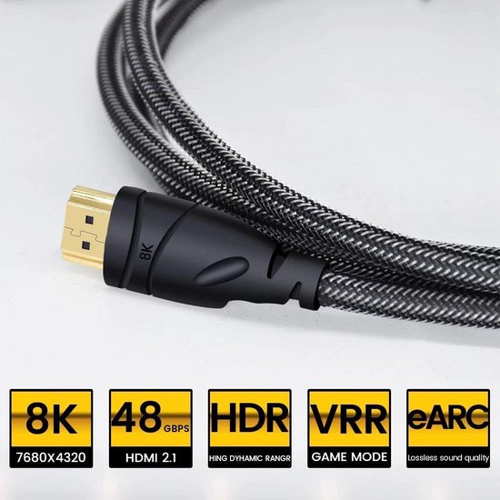 3 Meter 8K Hdmi Kabel 8K, Hdmi 2.1 Mokim 8K Hdmi Kabel, 8K @ 60Hz, 4K ...
