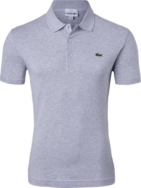 Lacoste Sport polo slim fit - ultra lightweight knit - lichtgrijs melange - Maat: L | bol