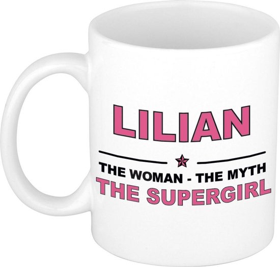 Lilian The woman, The myth the supergirl cadeau koffie mok / thee beker ...