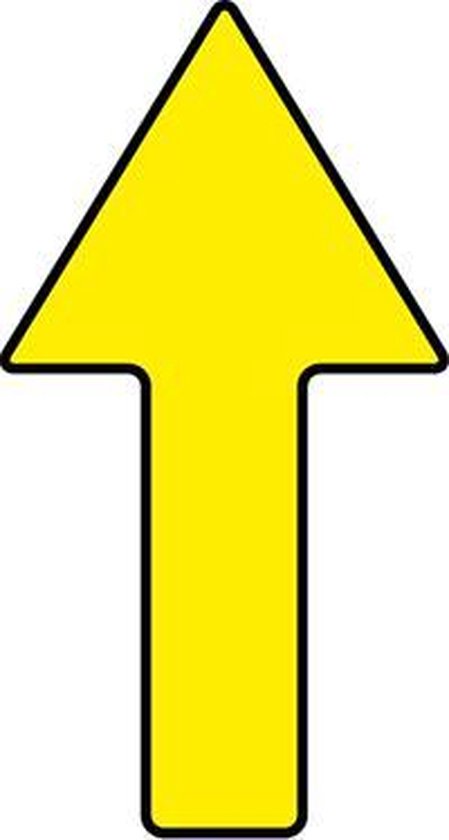 Vloersticker pijl - geel | bol.com