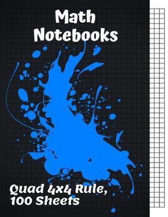 math notebooks quad 4x4 rule, 100 sheets: Graph Paper Quad Ruled ...