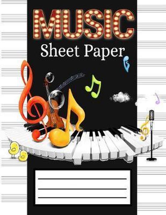 Music Sheet Paper, Composition Notebook Prints | 9781083155542 | Boeken ...