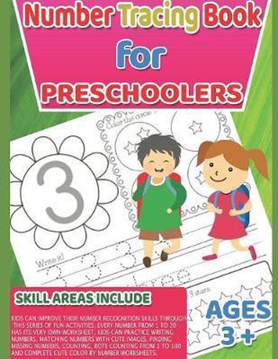 Number Tracing Book for Preschoolers and Kids Ages 3-5, Lots of Fun ...