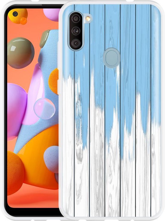 Oppo A72 Hoesje Dripping blue paint - Designed by Cazy | bol.com