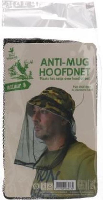 Anti mug hoofdnet - Tegen insecten- 30 x 21 x 2,5 cm (lxbxh) | bol