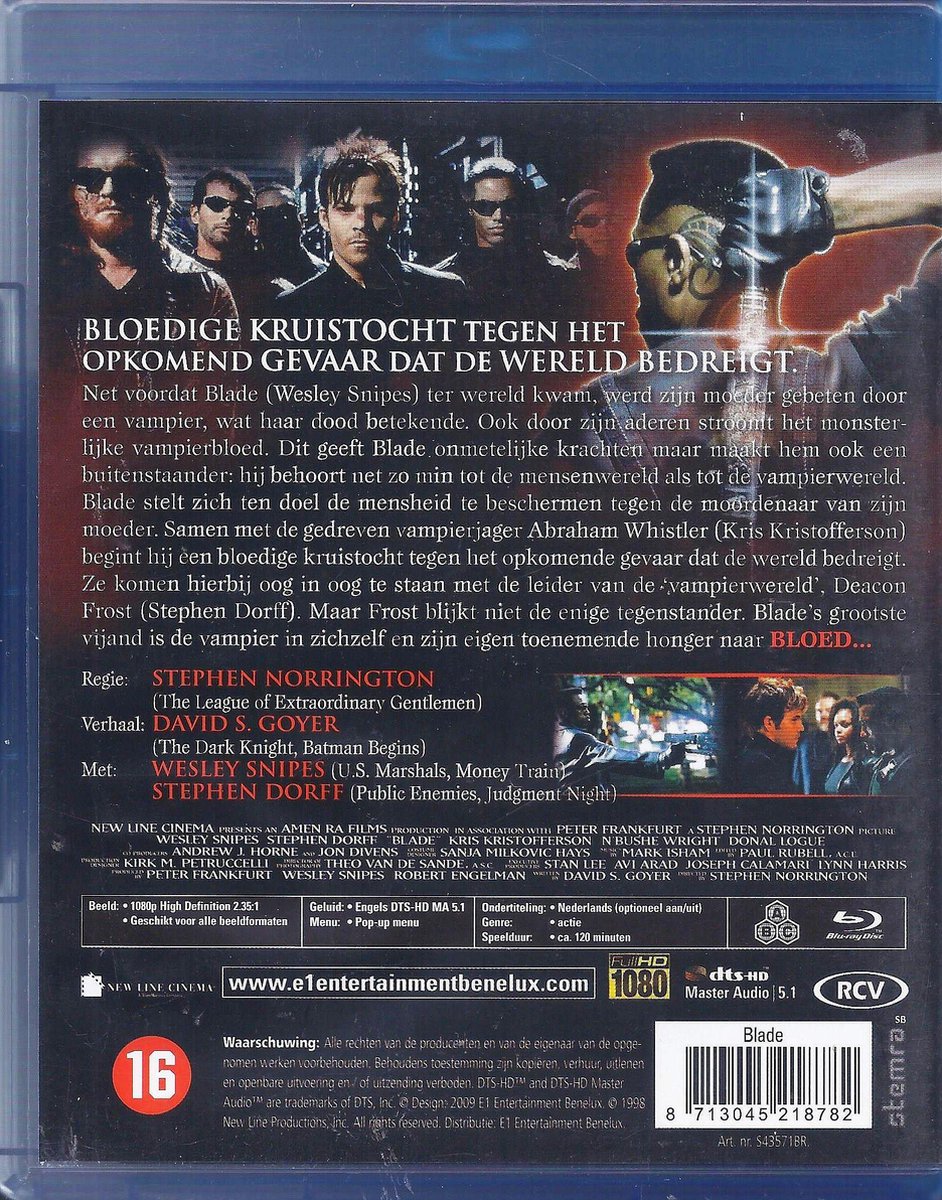 Blade (Blu-ray), Stephen Dorff | Dvd's | bol.com