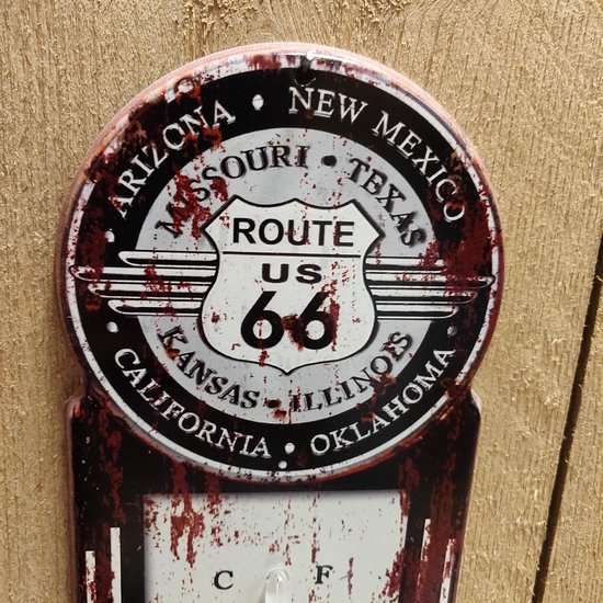 Thermometer Tuin Metaal Route 66 States Shabby Vintage | bol