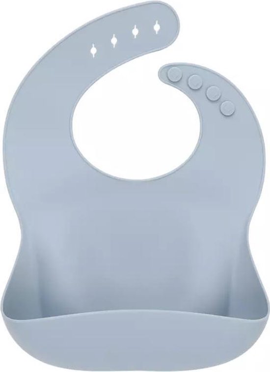 Slabbetjes baby - Siliconen slabbetje - slabber - Grijs Blauw ...