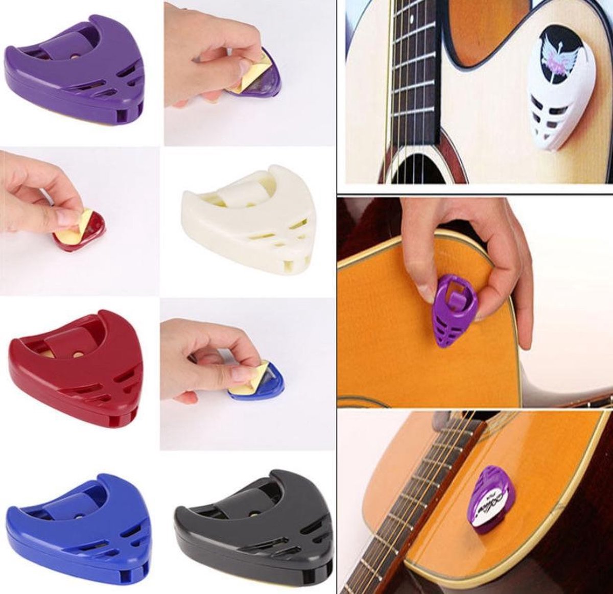 Plectrum Houder Inclusief 6 Plectrums - Plectrumhouder - Guitar pick ...