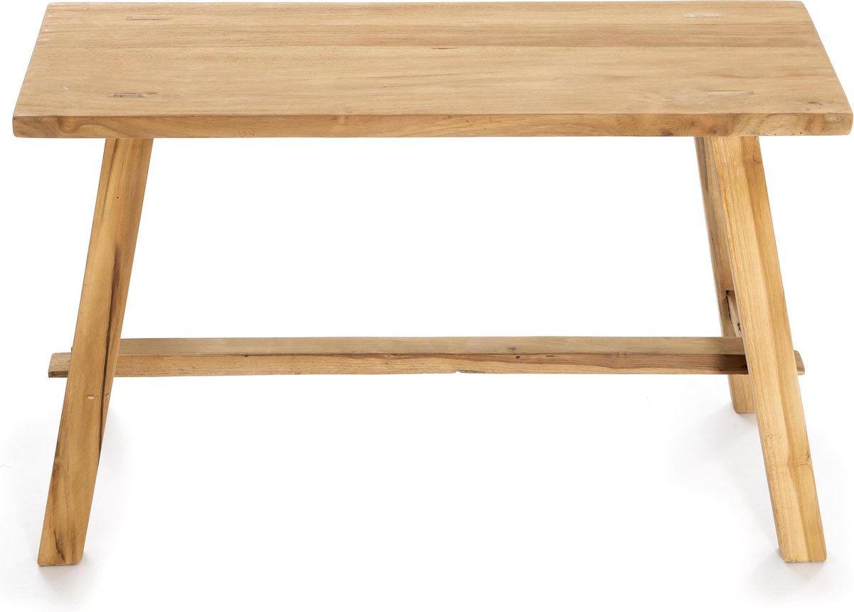 Houten bankje Ganesja Large - L78 x B30 x H50 cm - gerecycled teak hout ...