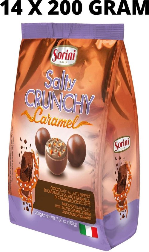 Sorini Chocolade Salty Crunch Caramel 14 x 200 Gram | bol