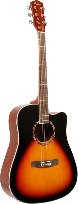 Fazley W65-SB akoestische western gitaar sunburst + statief ...