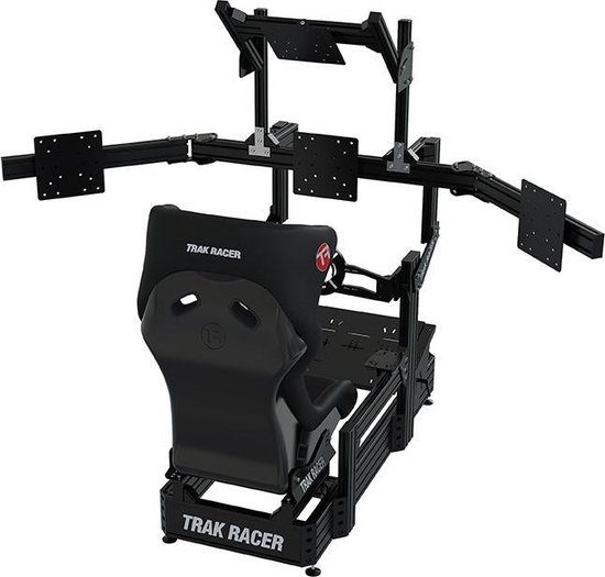 Black Cockpit-Mounted Monitor Stand with Quad Monitor Mount | bol.com