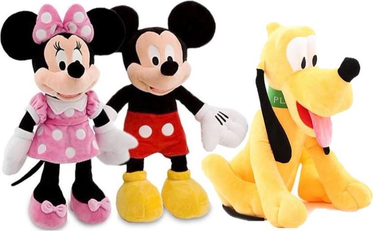 Disney Knuffels | 30 cm | Mickey Mouse | Minnie Mouse | Pluto | bol.com