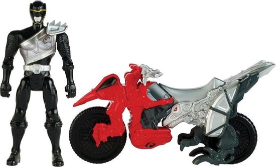Power Rangers Raptor Motor met Figuur - 12 cm - Zwart | bol.com