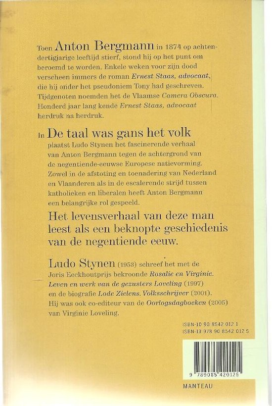 Taal Was Gans Het Volk, Ludo Stynen | 9789085420125 | Boeken | bol