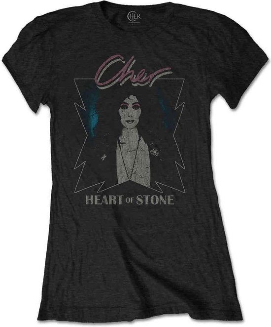 Cher Dames Tshirt -XL- Heart Of Stone Zwart | bol.com