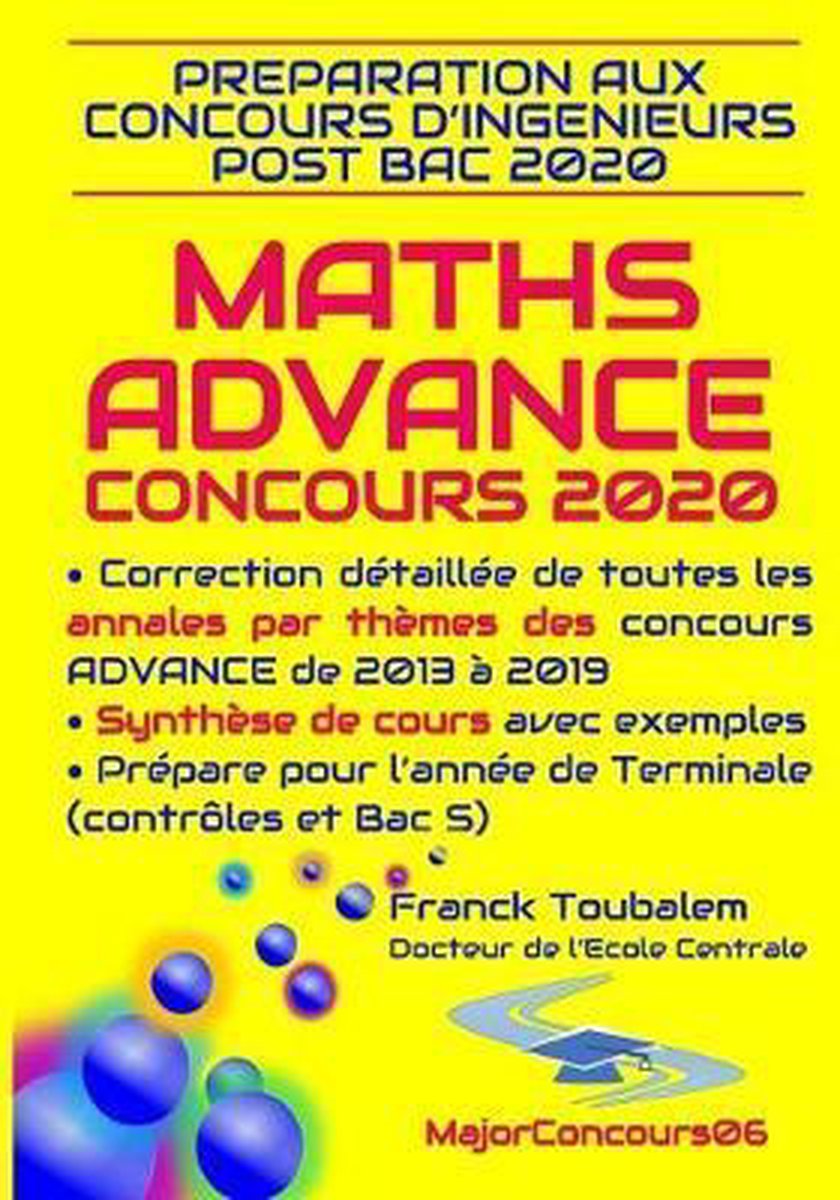 Concours Post-Bac- Préparation aux concours post-bac ADVANCE 2020 MATHS ...