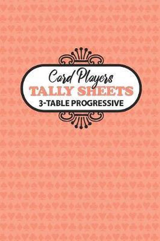 Card Players Tally Sheets 3-Table Progressive, Lad Graphics ...
