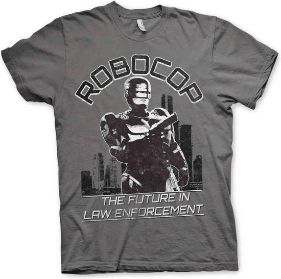 Robocop Heren Tshirt -2XL- The Future In Law Enforcement Grijs | bol