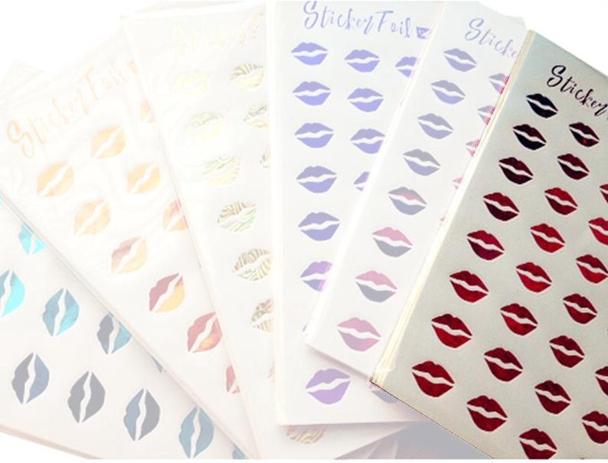 Stickerheld lipjes stickers, plak ze overal op | rood | 80 stuks | bol.com