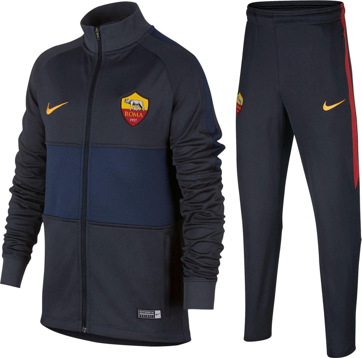 Nike AS Roma Dri-Fit Strike Trainingspak - Maat 158 - Unisex - donker ...