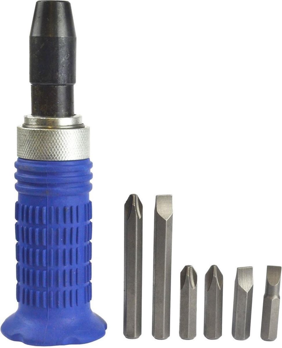 Slagschroevendraaier 1/2" met bitset 7-delig | bol