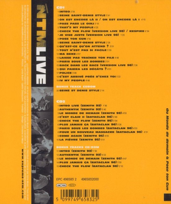 Live, Ntm | CD (album) | Muziek | bol