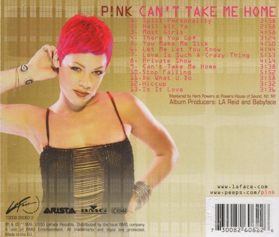 Can't Take Me Home, P!Nk | Muziek | bol