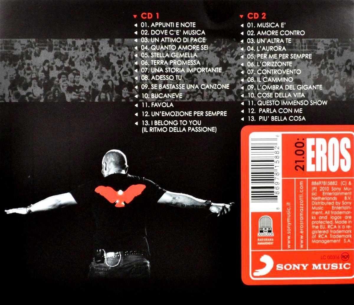 21.00 Eros Live World Tour 2009/2010, Eros Ramazzotti | CD (album ...