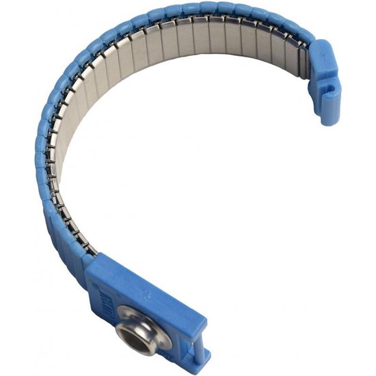 Killstat Metal Adjustable Stainless Steel Wristband Push Button Blue ...