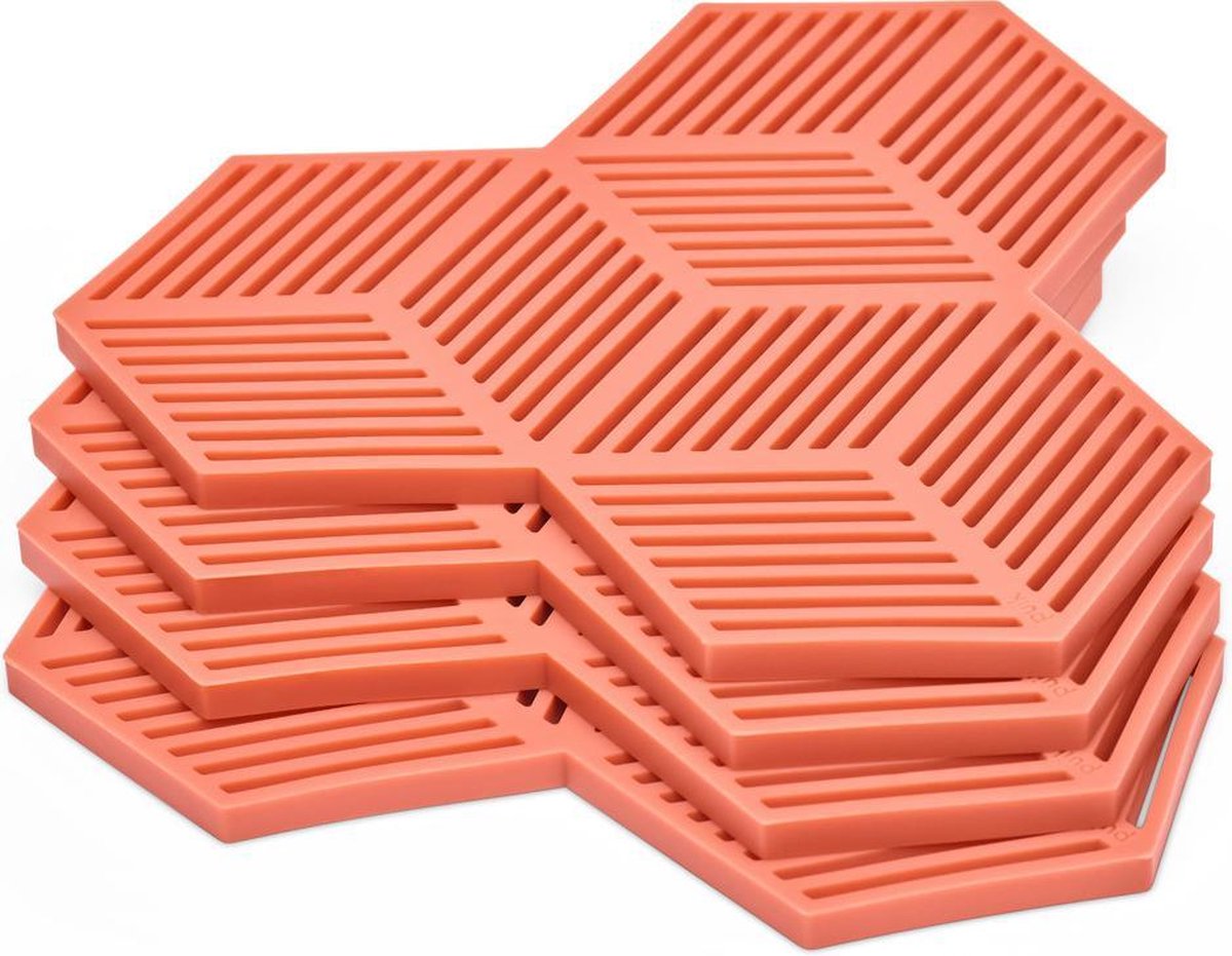 Puik Design - Sico - Onderzetter- 4 stuks - Terracotta | bol.com