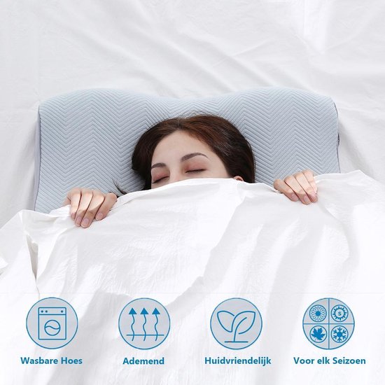 Bolano Ergonomisch Orthopedisch Hoofdkussen tegen Nekpijn en Schouderpijn - Memory... | bol.com