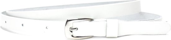 Moderiemen 1,5 cm smalle witte riem - 100% leder - Maat 115 - Totale ...