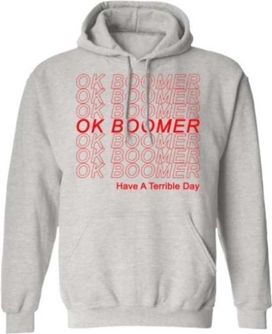 OK Boomer | Hoodie | Generation Z | Ash | Maat Medium | bol.com
