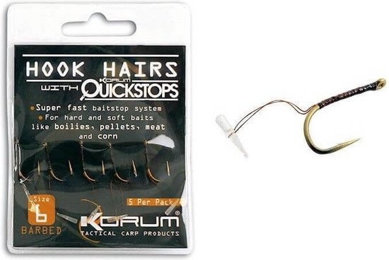 Korum Barbed Hook Hairs With Quickstops | bol.com
