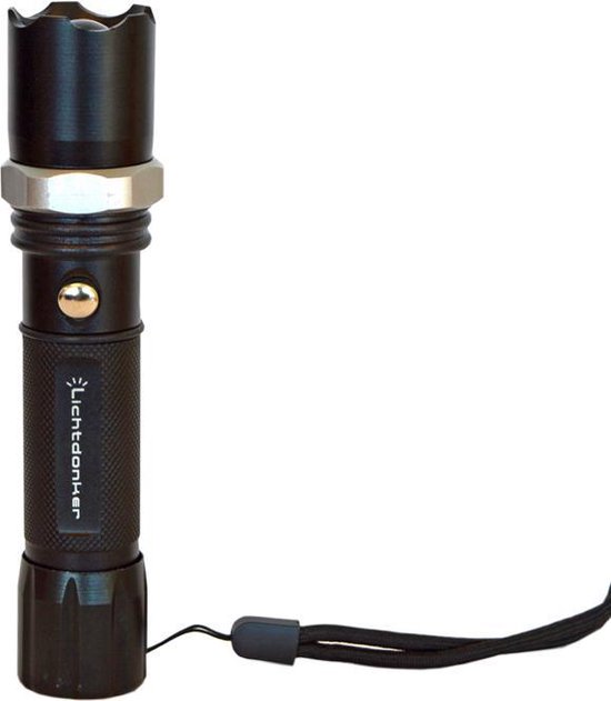 LED Zaklamp zwart Midi zoom oplaadbaar LD3– LichtDonker® | bol.com