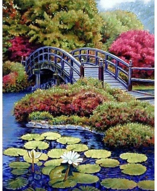 diamond painting 38x48 cm japanse tuin | bol.com