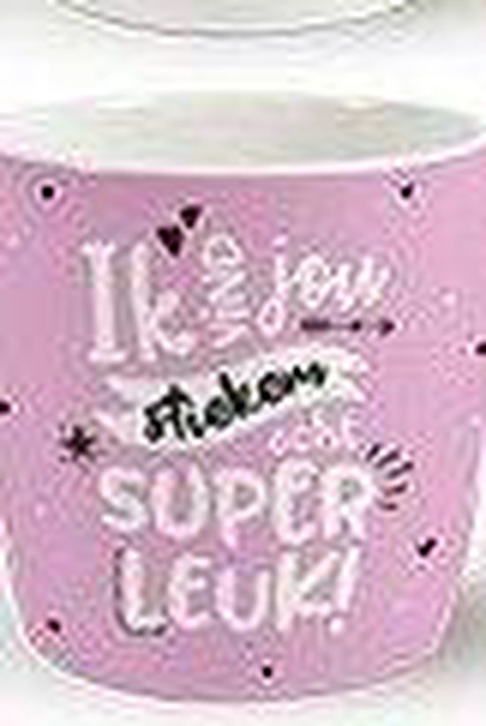 Mok - Ik vind jou stiekem echt super leuk! - In cadeauverpakking met gekleurd lint | bol