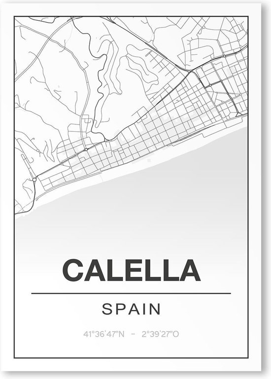 Poster/plattegrond CALELLA - A4 | bol