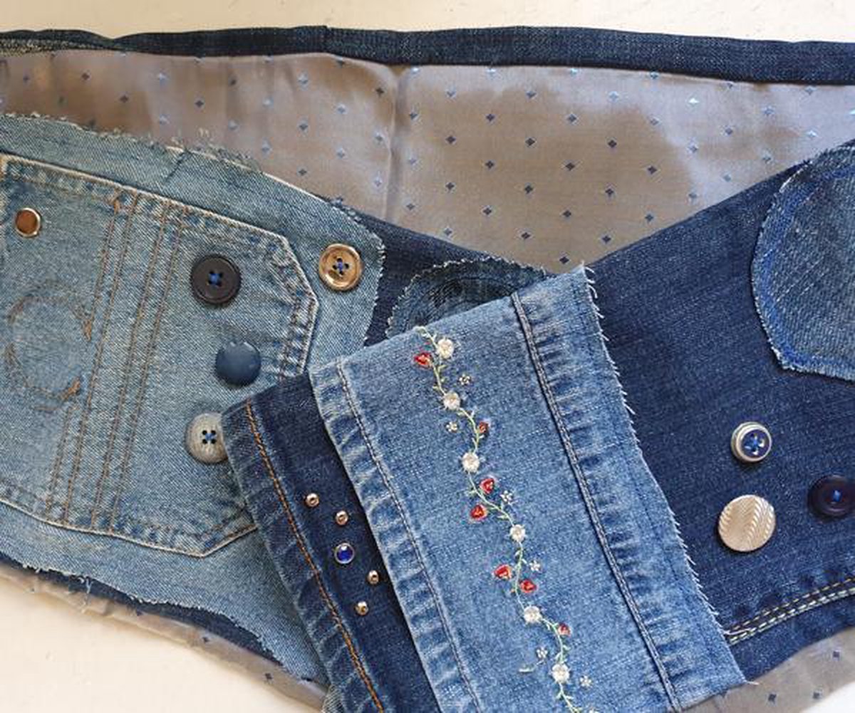 Toetie & Zo Handgemaakte Sjaal Jeans - Gevoerd - Blauw | bol.com