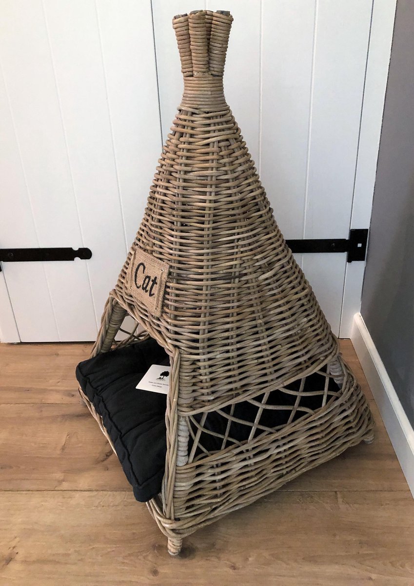 Kattenmand rotan Tipi 48x48x82 | bol.com