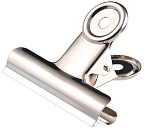 Wonday brief klem vervaardigd van metaal, kleur: nickel, breedte: 60 mm | bol