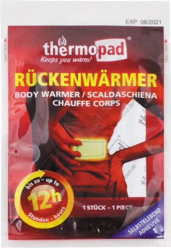 Rugverwarmer, 'Thermopad', eenmalig gebruik, ca. 12 uur | bol.com
