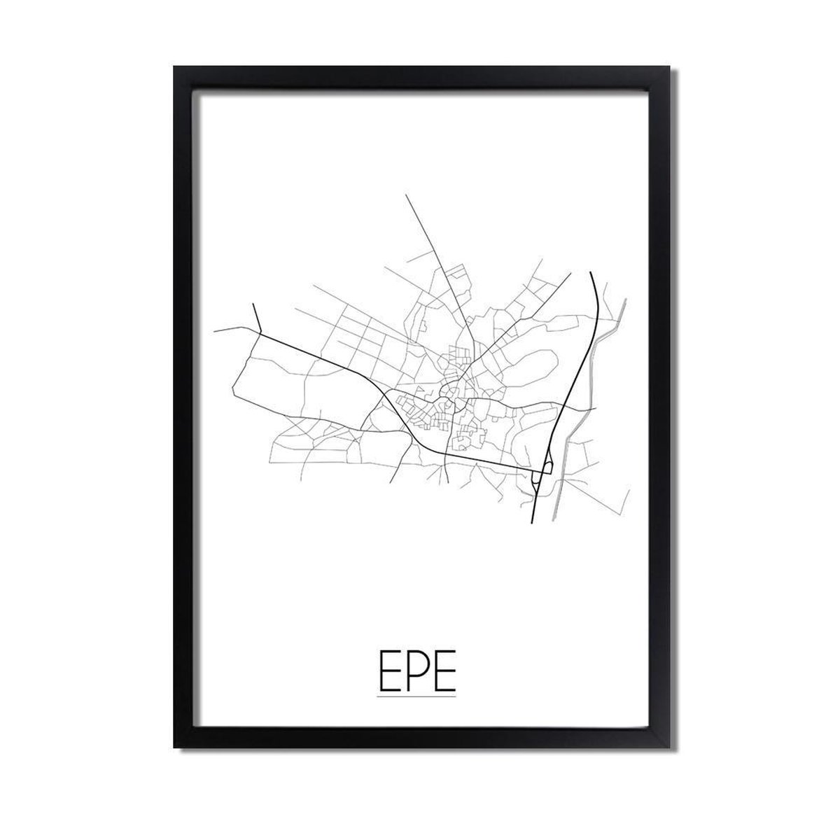 DesignClaud Epe Map Poster - A2 + cadre photo blanc (42x59,4cm) | bol.com