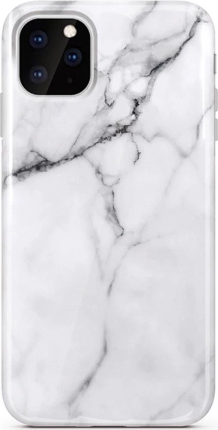 2 In 1 Marmer Siliconen Hoesje Geschikt Voor Apple Iphone 11 Marmeren